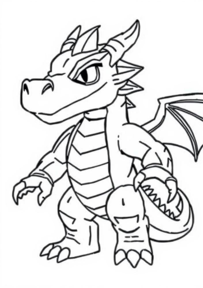 Desenho do Dragão Roblox para colorir