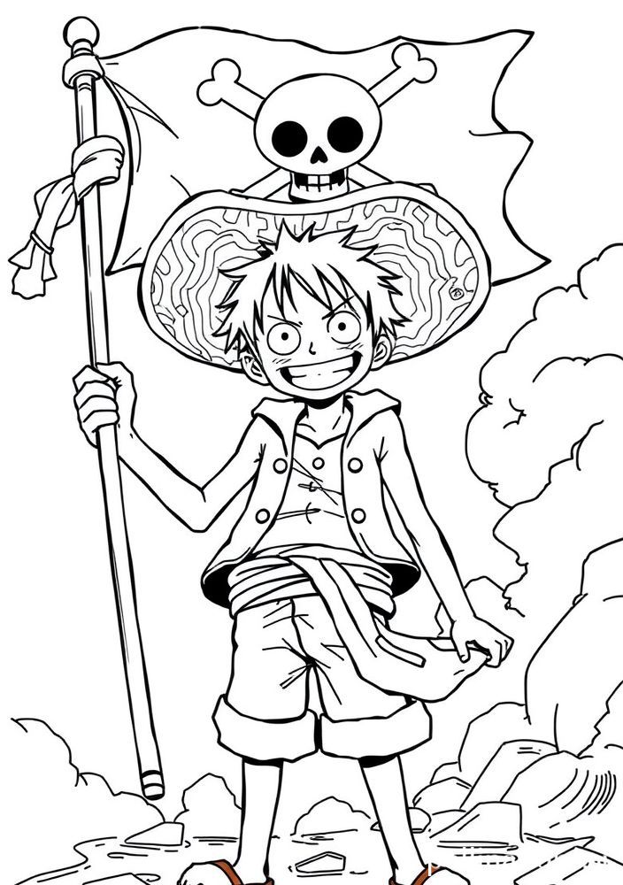 Desenhos do Luffy Para Colorir e Imprimir