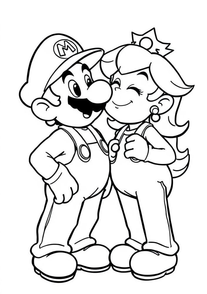 Disegni Da Colorare Di Baby Mario E Baby Luigi Super Mario E Luigi