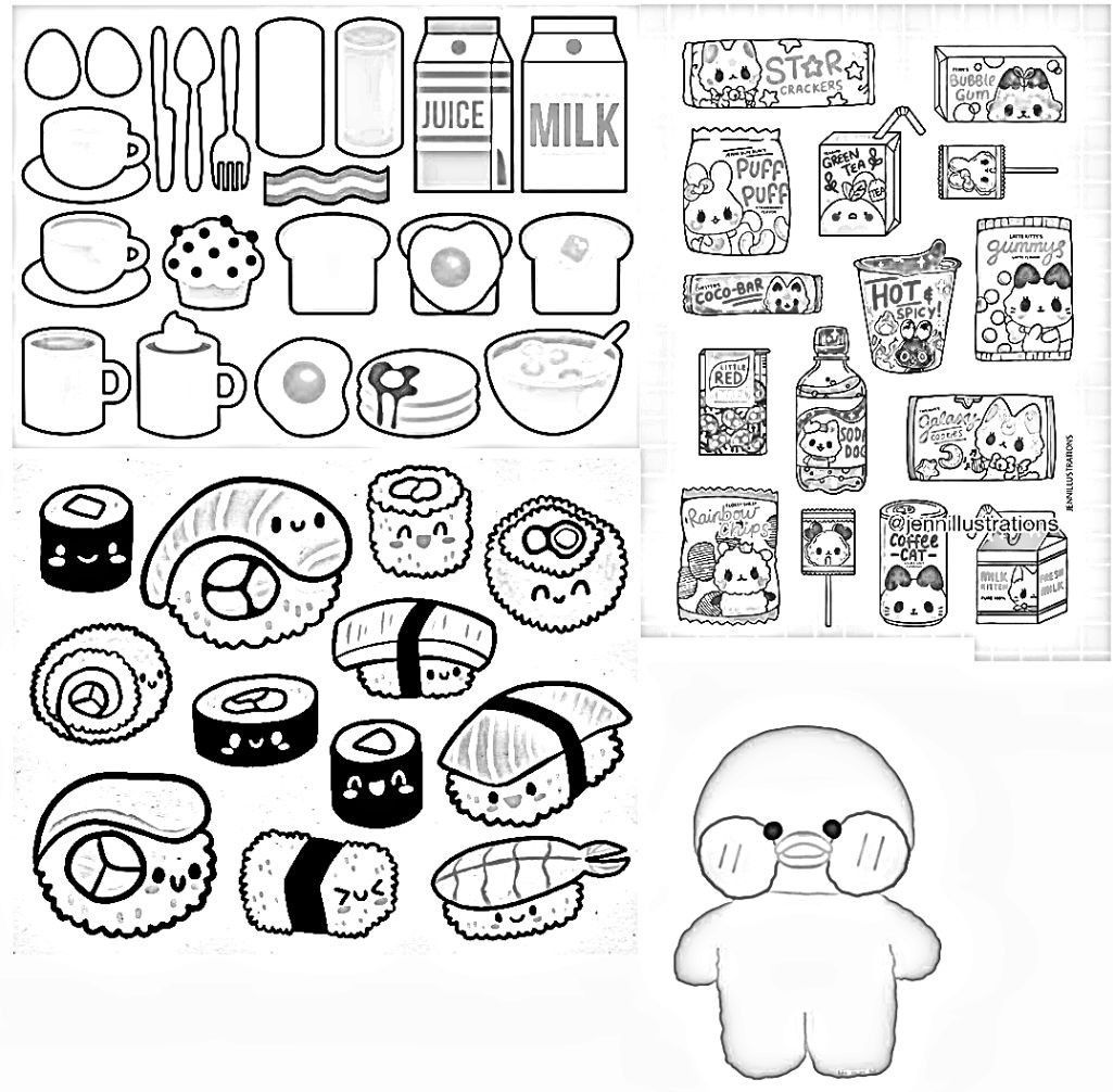 Desenho Paper Duck fofo com roupa de patinho para colorir e imprimir