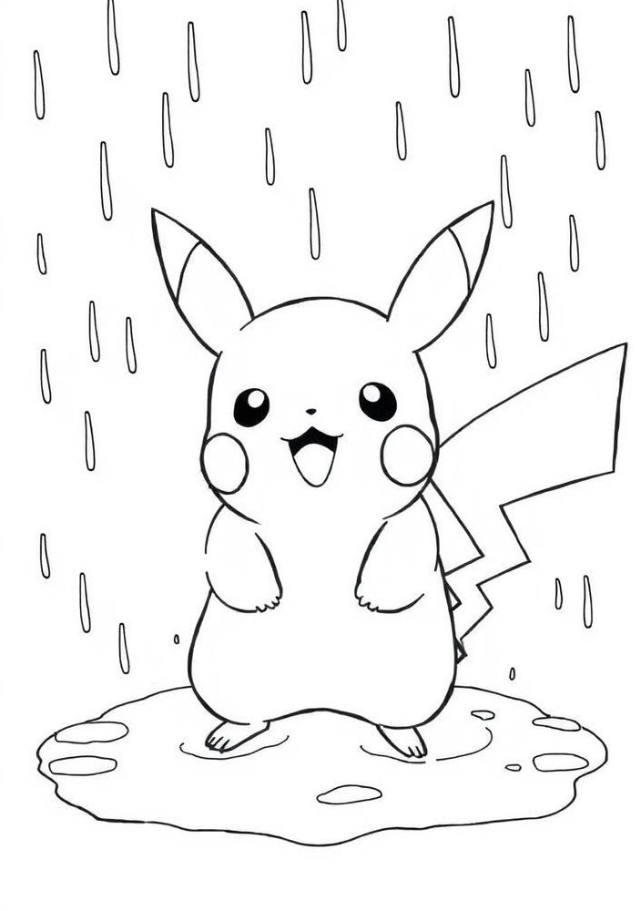 Desenhos do Pikachu Para Colorir e Imprimir